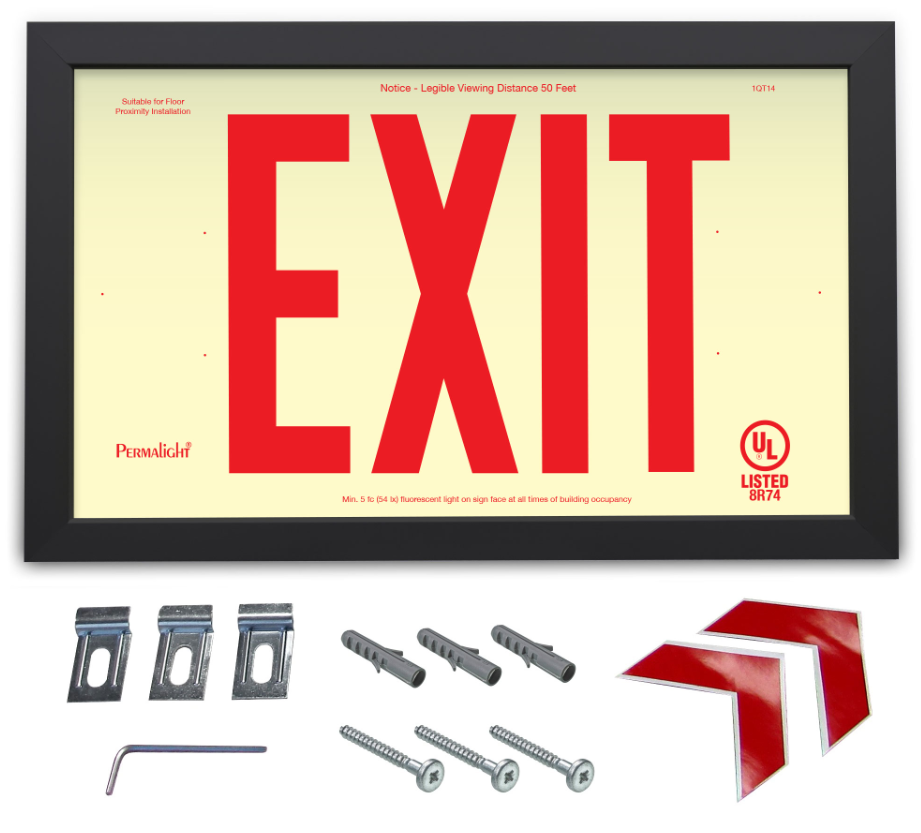 Fire Egress Signage Frames Class 1, Division 2 Approved Exit Sign And